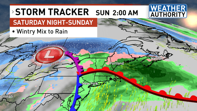 Snow, sleet, and freezing rain create slippery travel conditions in Maine