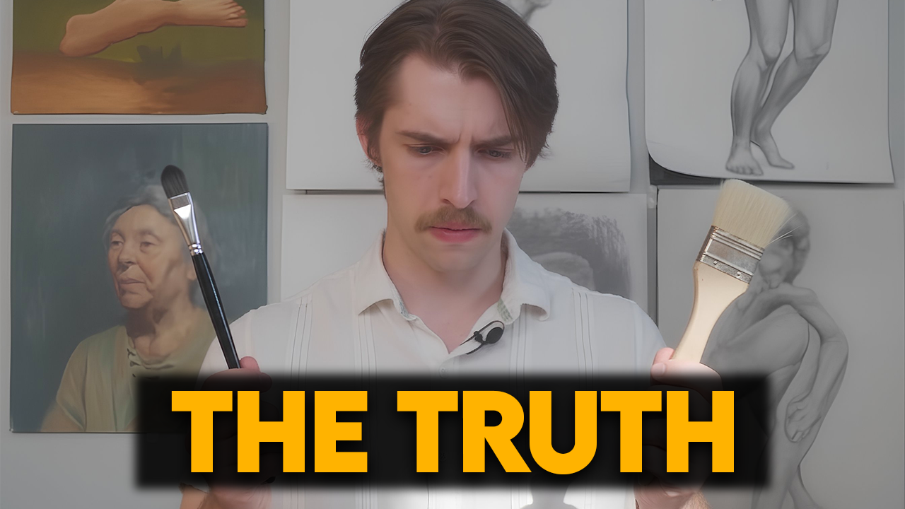 Oil painting with the cheapest brushes | Testing AliExpress tools on ...