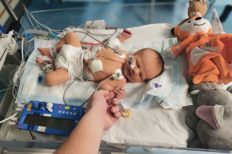 'Our eight-day-old son had six-hour operation to replumb his back to ...