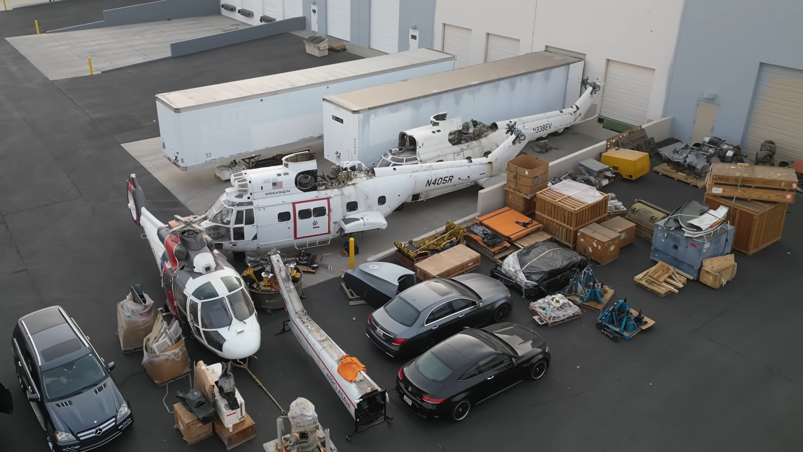 They thought it was just a warehouse until they counted the helicopters