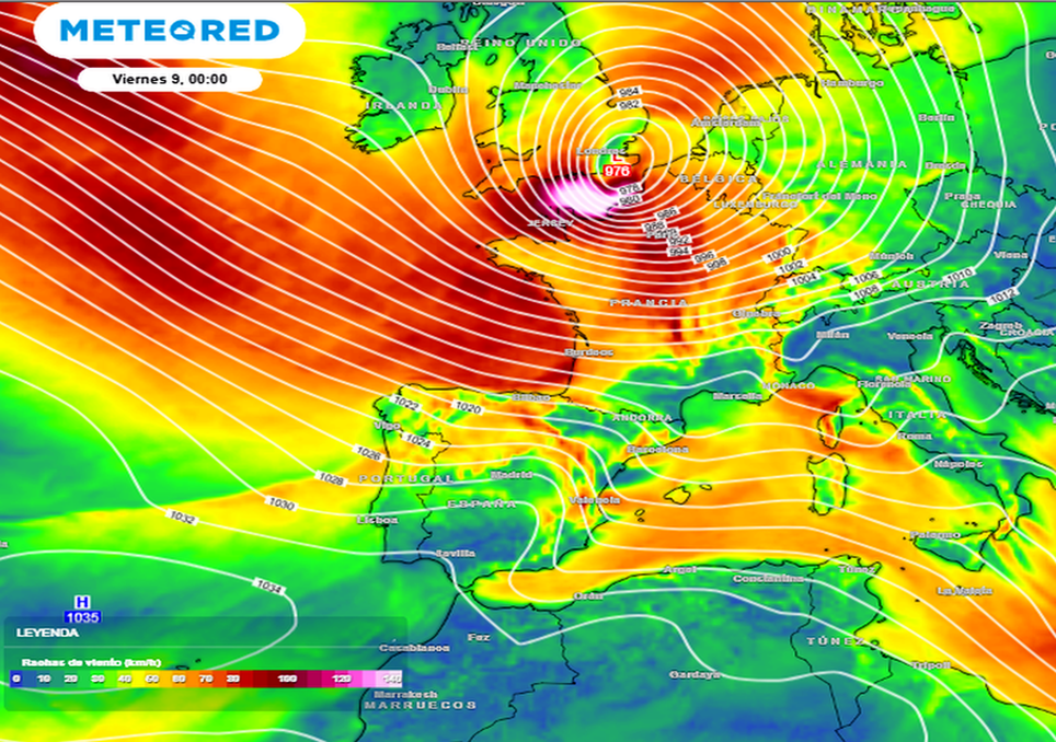 En los próximos días se formará la profunda borrasca Goretti de alto ...