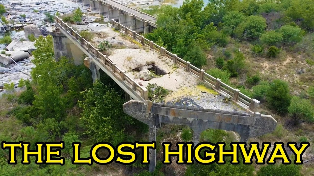 Lost highway near Uvalde, Texas (broken bridge)