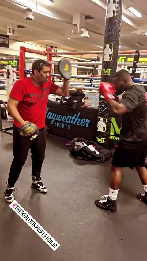 Andrew Tabiti fine tuning the straight right hand KO punch in camp for ...