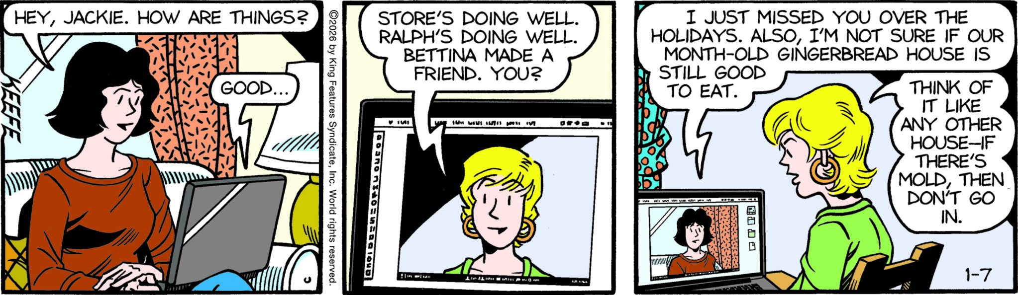 Sally Forth by Francesco Marciuliano; drawn by Jim Keefe