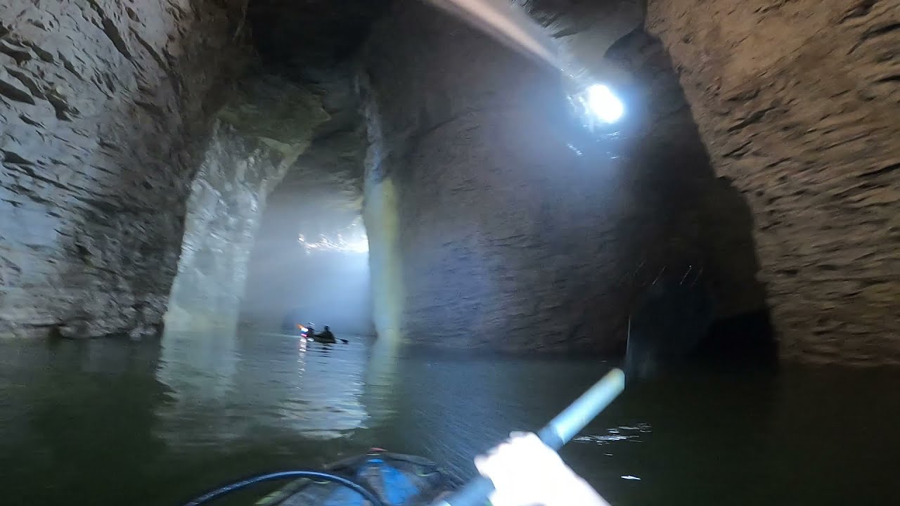 This cave system hides a navigable underground lake
