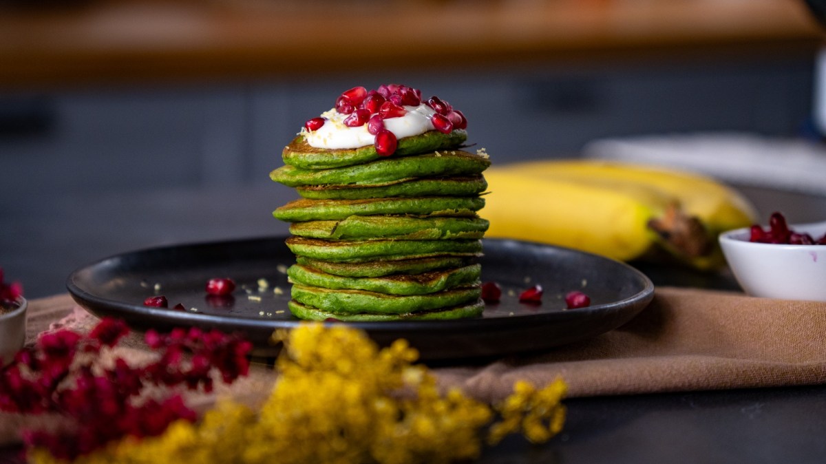Grüne Pancakes für kleine und große Superhelden
