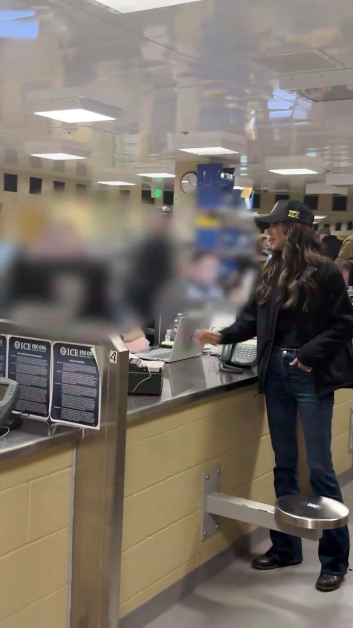 ICE Barbie posts odd video of her meeting blurred-out agents