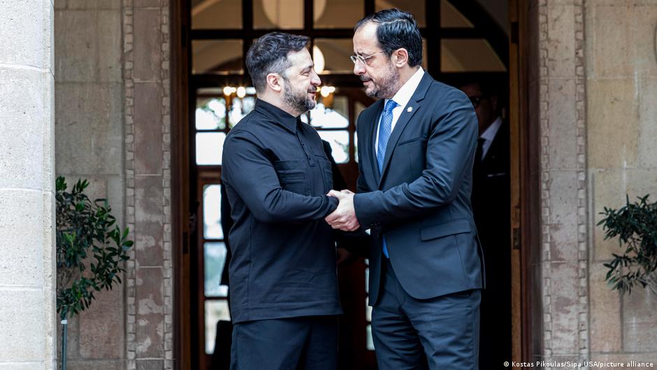 Ukraine updates: Zelenskyy in Cyprus as EU presidency begins