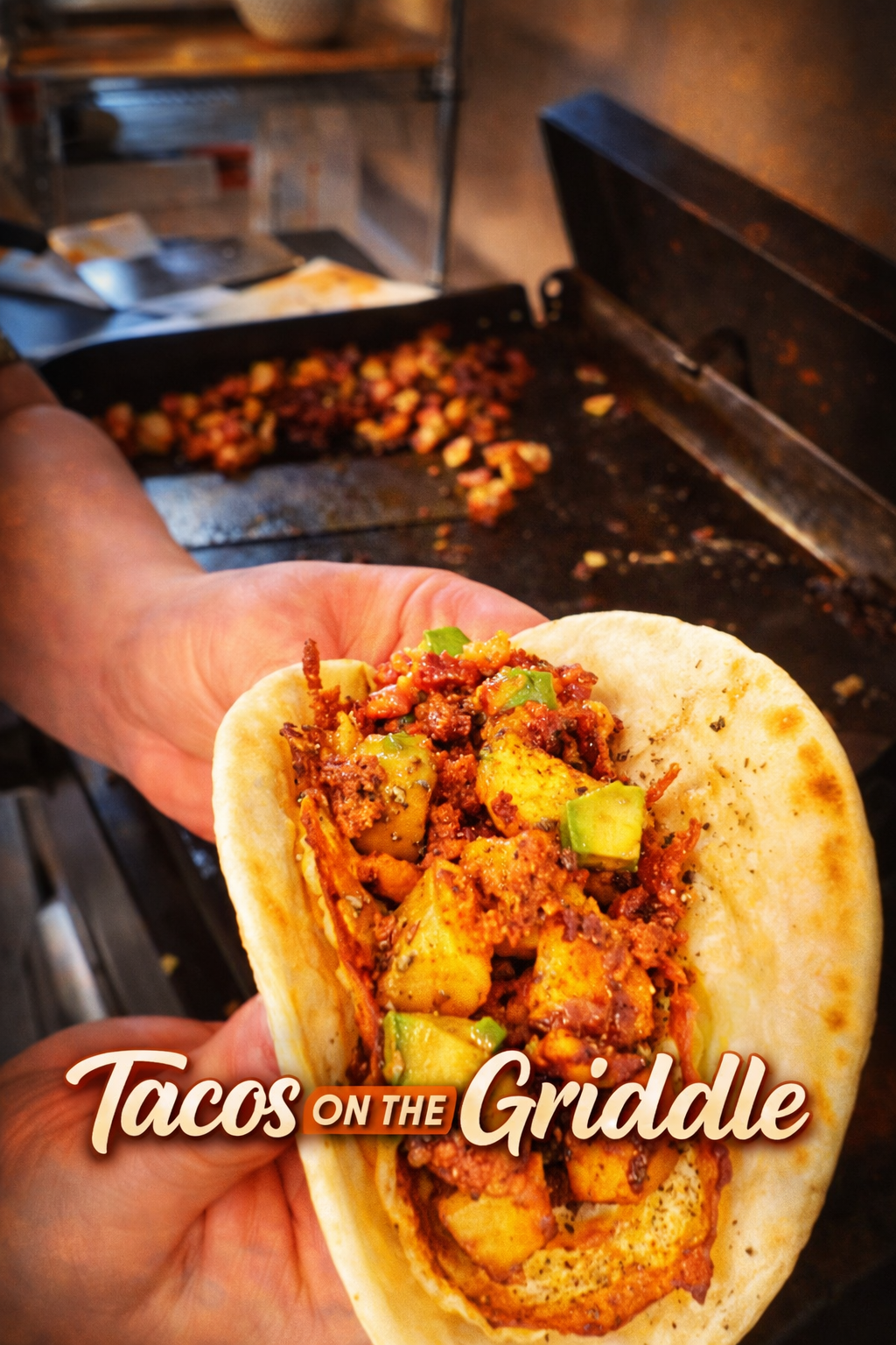 Easy breakfast tacos on the griddle