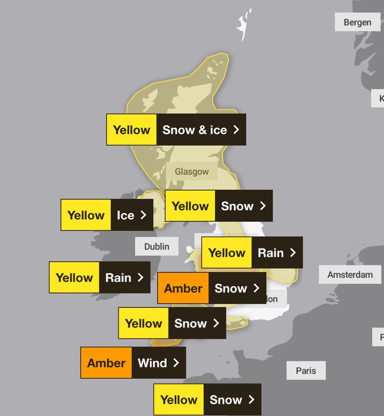 Storm Goretti live: Amber snow and ‘danger to life’ warning issued
