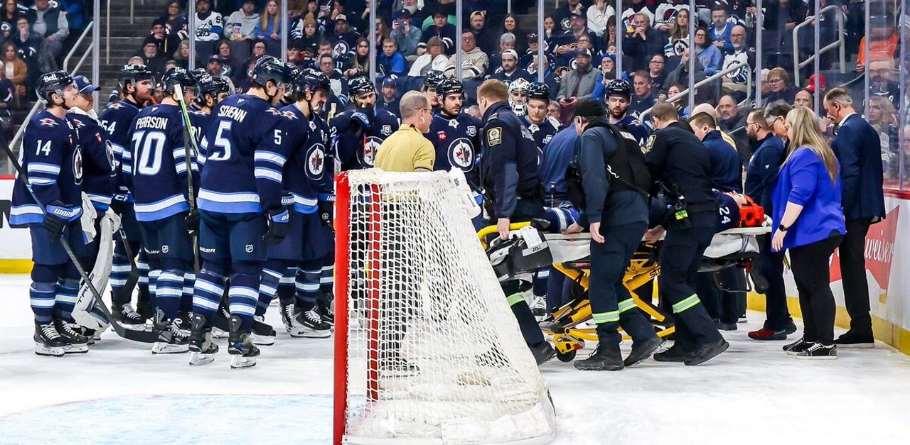 Winnipeg Jets' Haydn Fleury hospitalized after collision