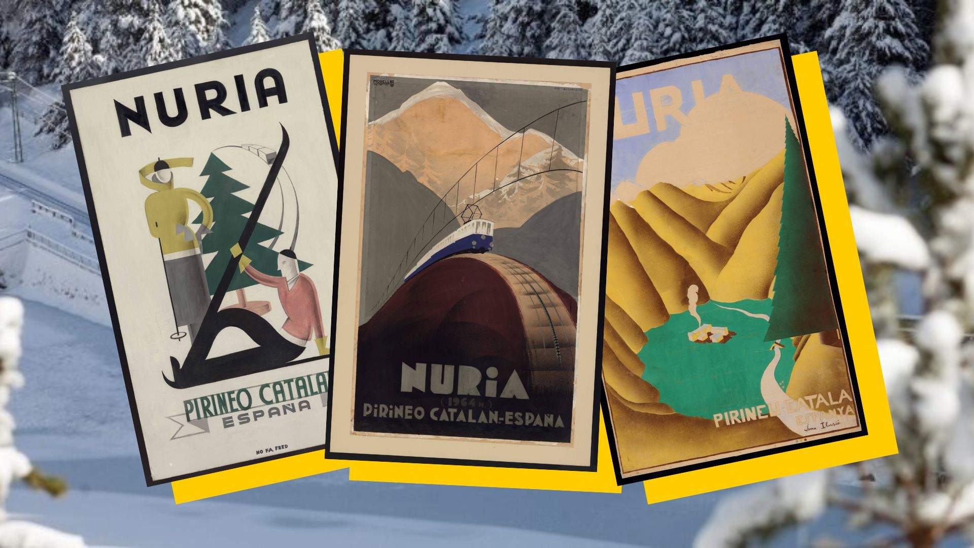 Seis carteles históricos del Cremallera de Núria, al alcance de todos
