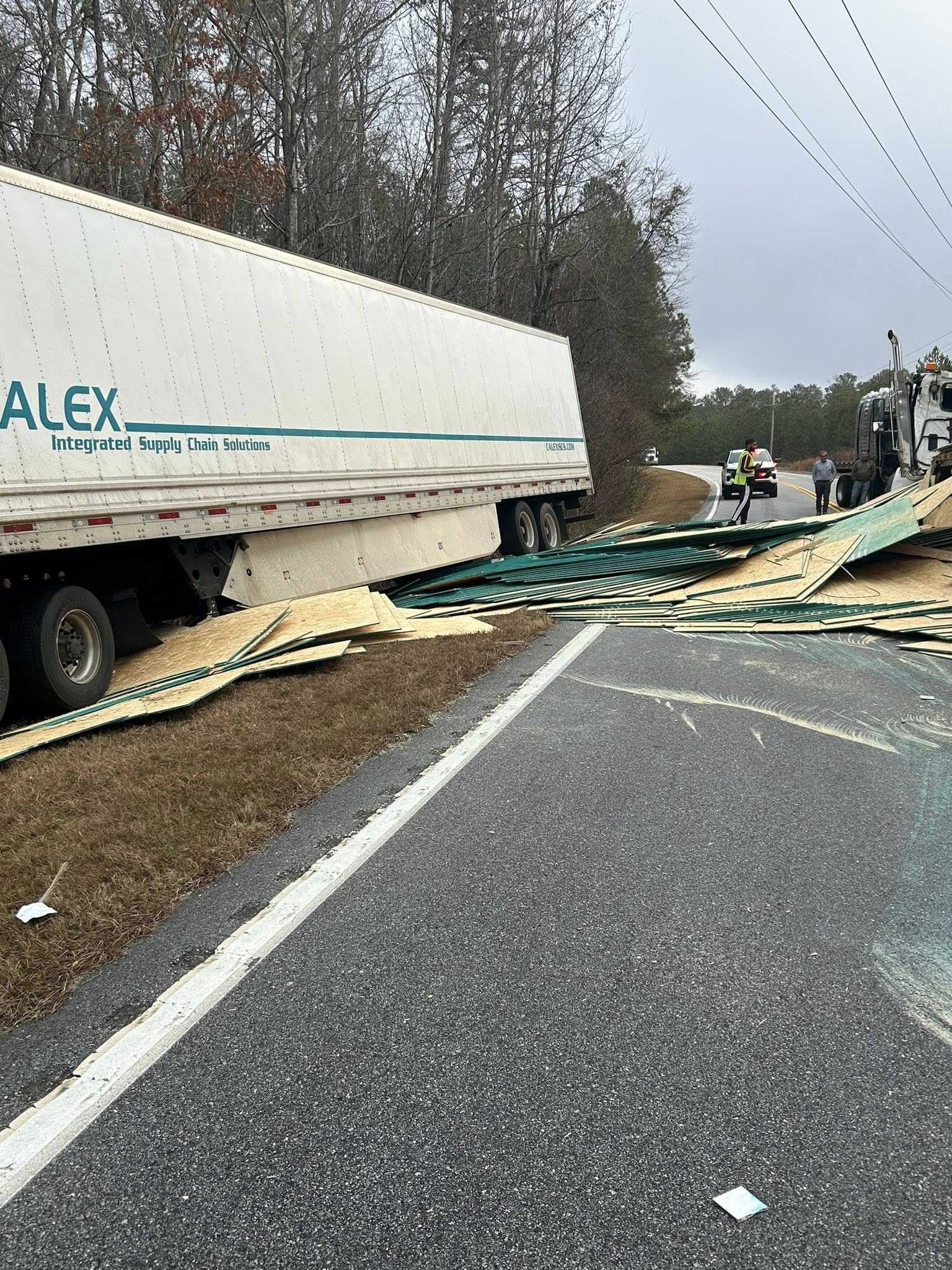 3 tractor-trailers involved in crash; part of Upstate highway closed