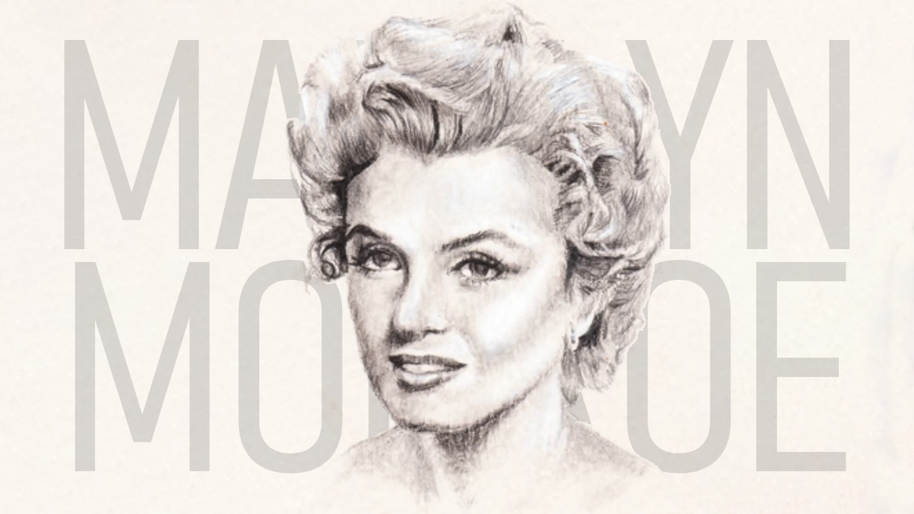 Expressive Marilyn Monroe sketch inspired by iconic glamour