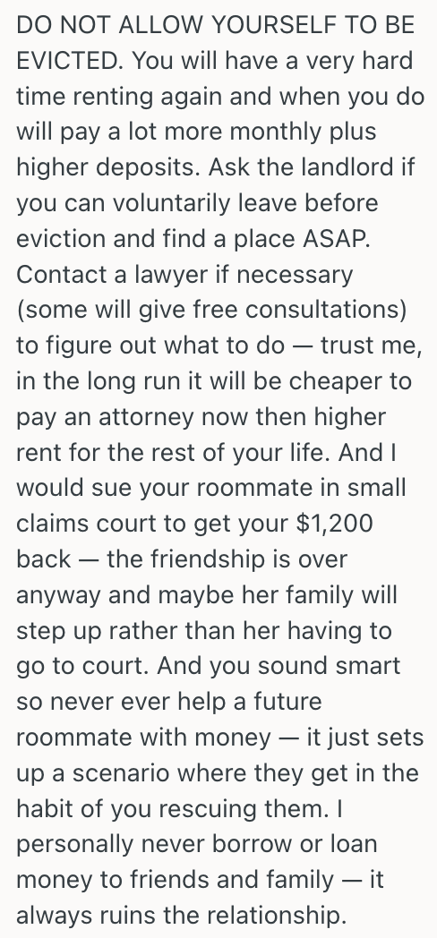 Woman financially supported her friend with rent, but now her friend is ...