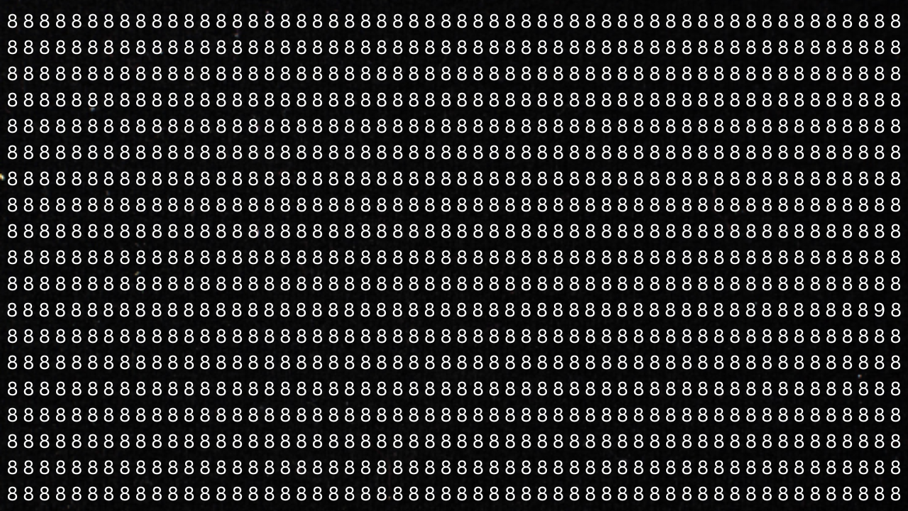 Optical illusion: Among all the 8s, spot the odd one out!