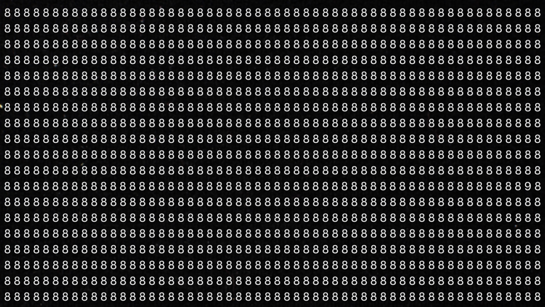 Optical illusion: Among all the 8s, spot the odd one out!