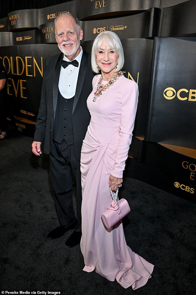 Helen Mirren cuddles up to husband Taylor Hackford as she is honoured ...