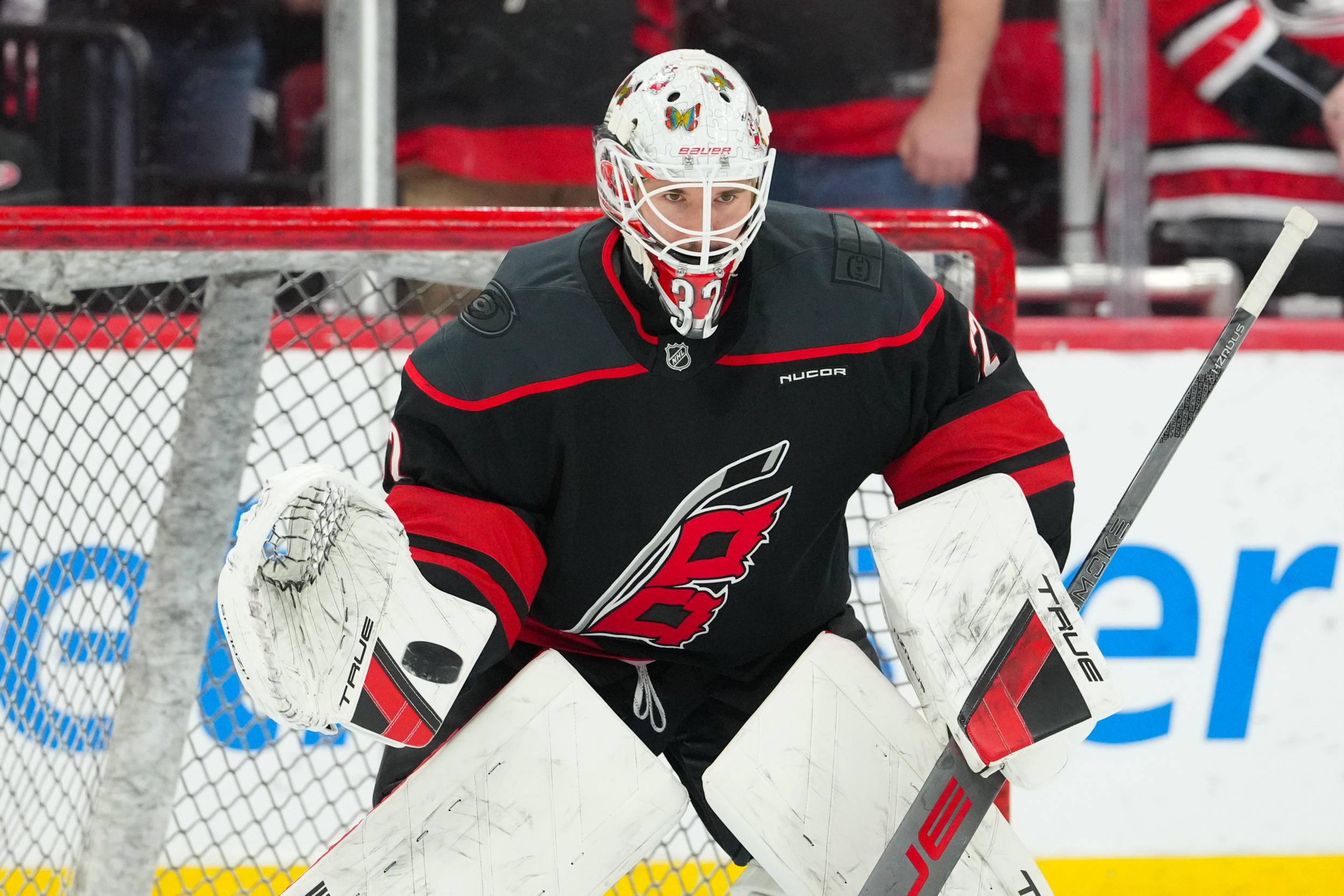 Hurricanes’ Brandon Bussi tosses puck into own net