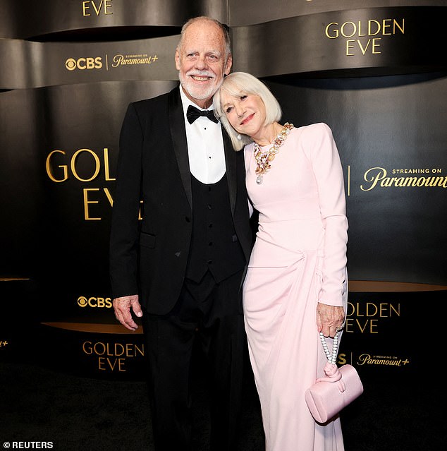 Helen Mirren cuddles up to husband Taylor Hackford as she is honoured ...