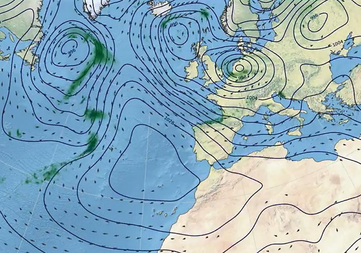La Aemet avisa: así será la borrasca Goretti y su ciclogénesis explosiva