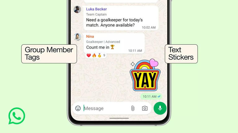 WhatsApp rolls out new group chat features: Member tags, stickers, and ...