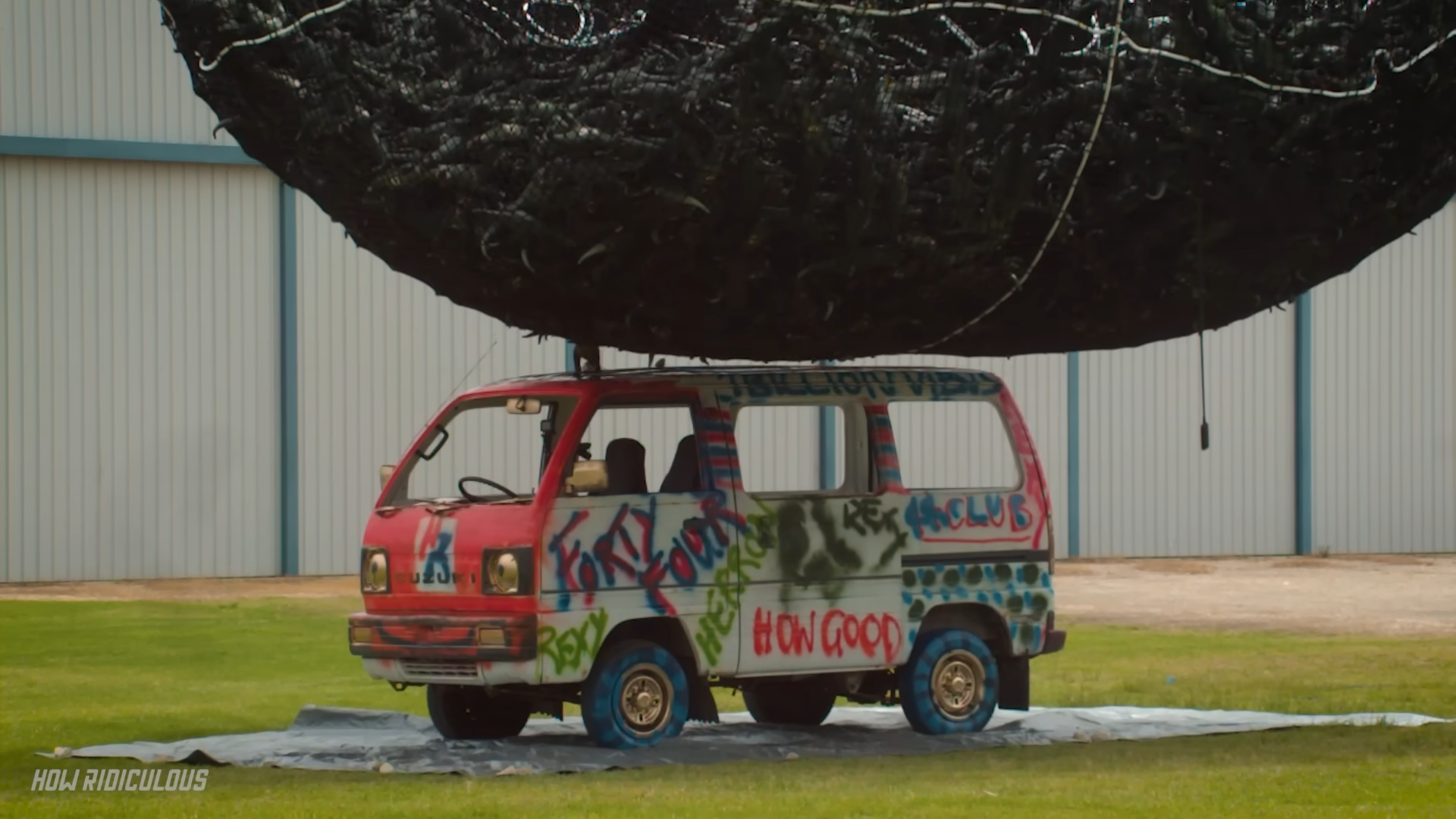 We tried smashing a minivan using 4,444 Rexys - insane results