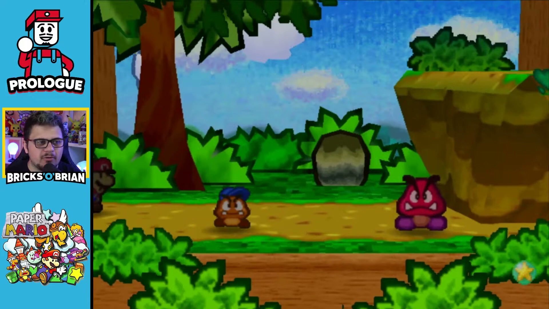 Red, blue, and huge Goomba! - Paper Mario with Bricks 'O' Brian