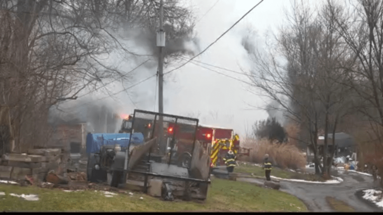Fire destroys unoccupied home in Paris, Pennsylvania area