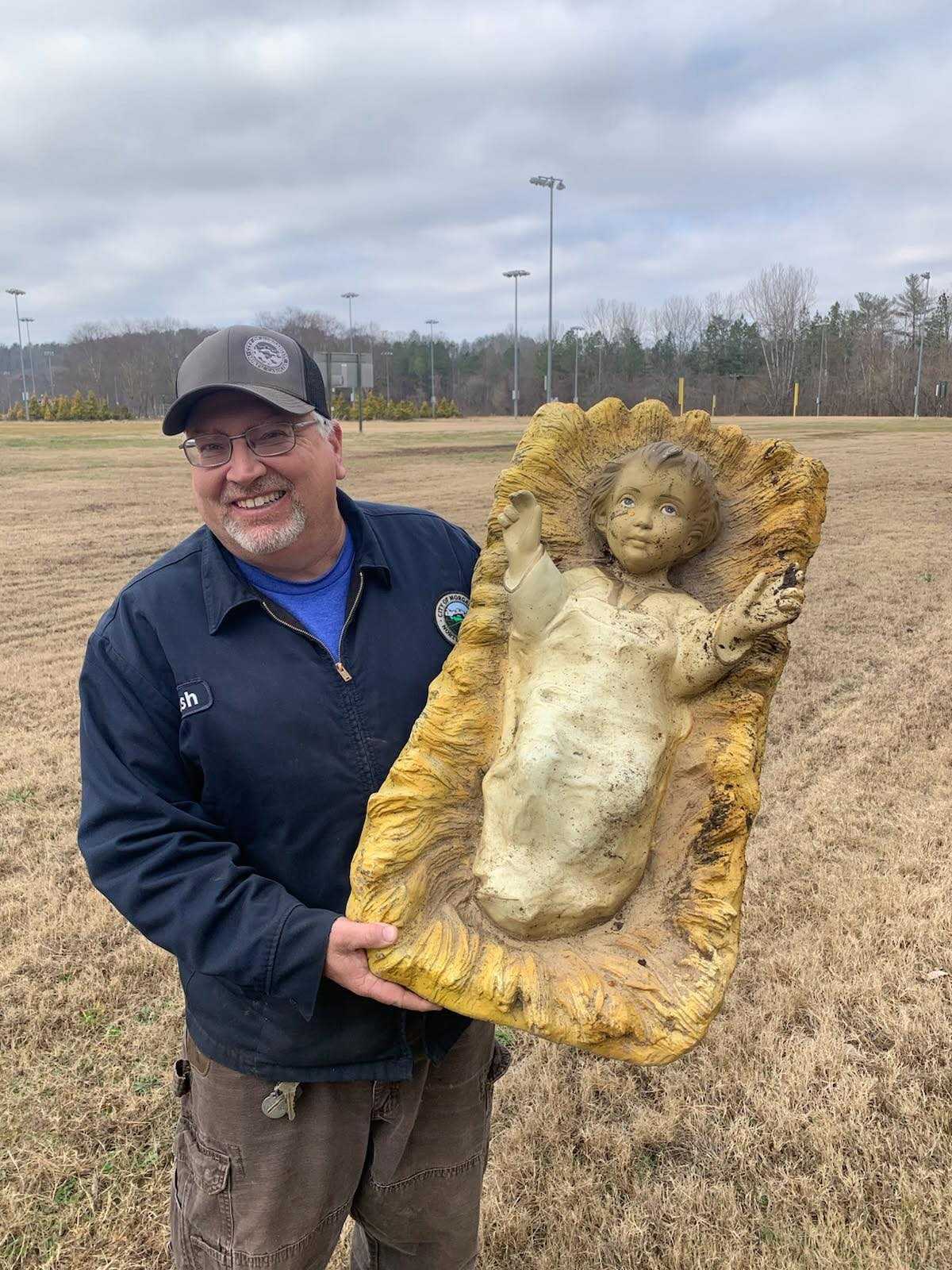 Baby Jesus figure lost during Hurricane Helene found this week