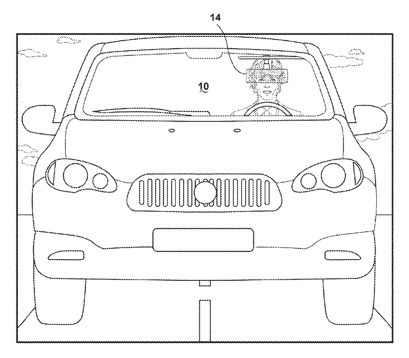 A new invention would put a head-up display in the vehicle's sun visor
