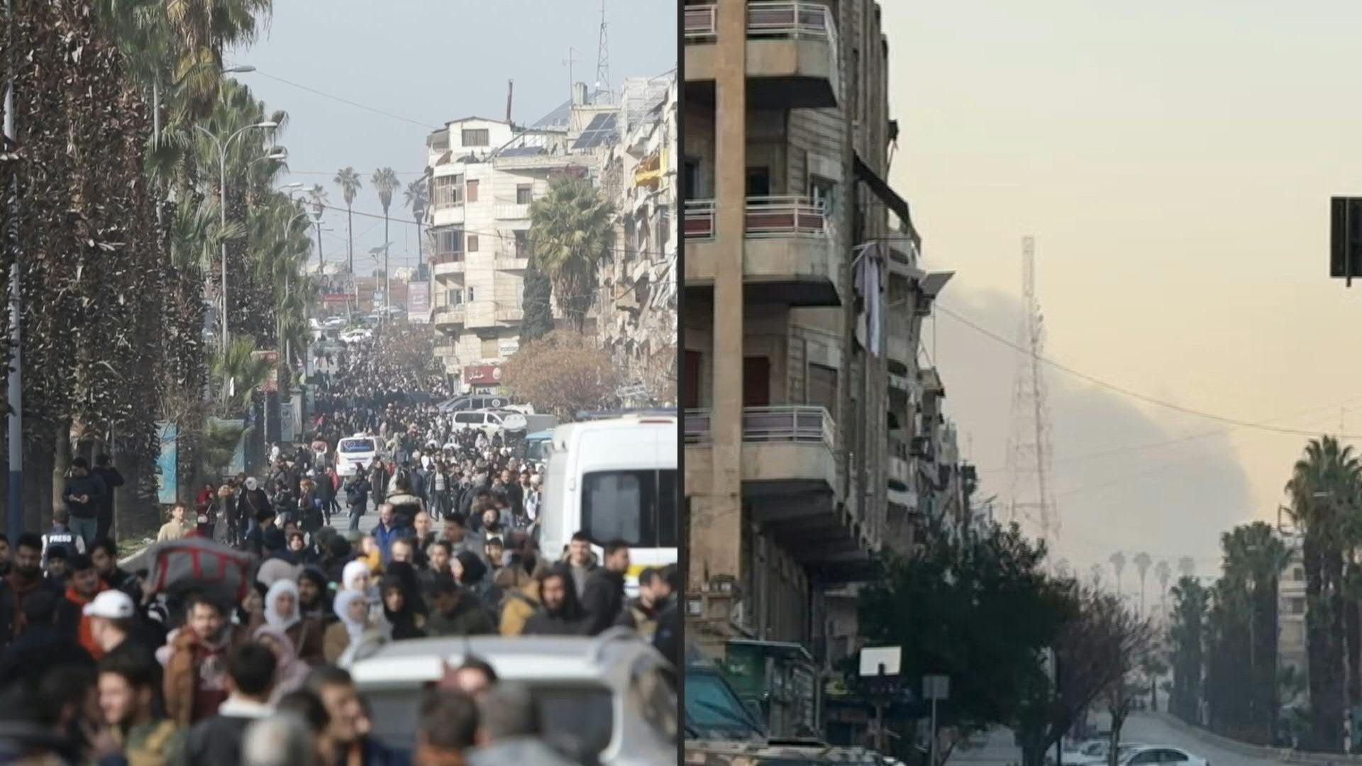 Civis fogem de bairros curdos de Aleppo, antes do bombardeio das forças ...
