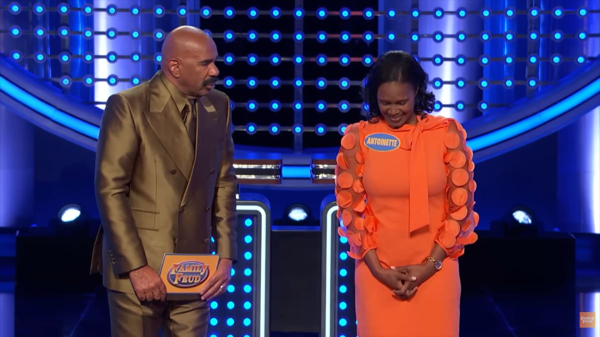 'Family Feud' host Steve Harvey mocks player over his wife's ...