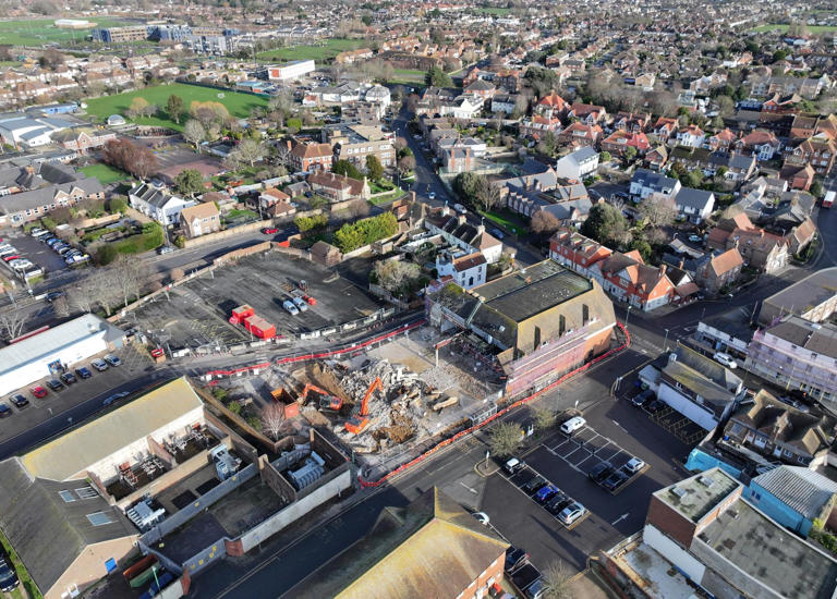 New pictures show huge chunk of former West Sussex superstore has been ...