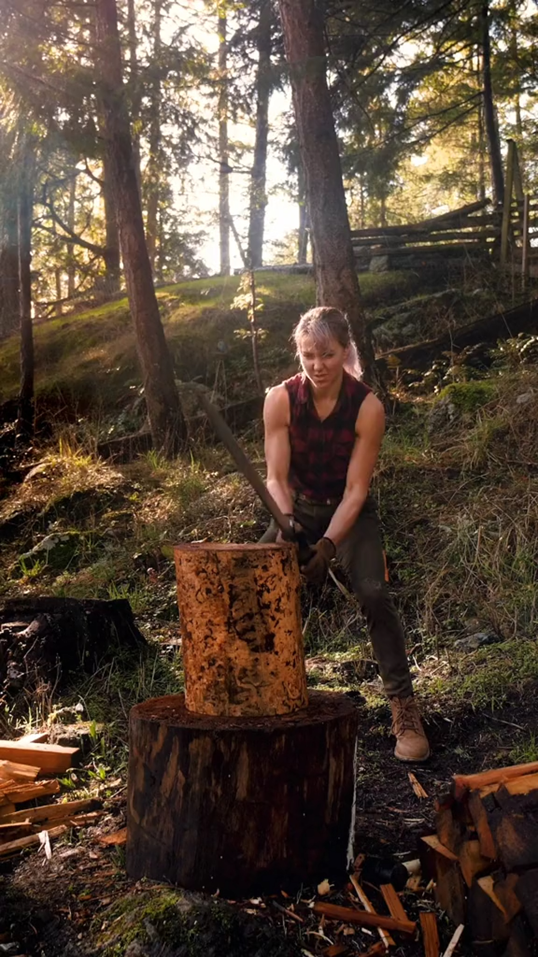 Viking wood splitting sword!