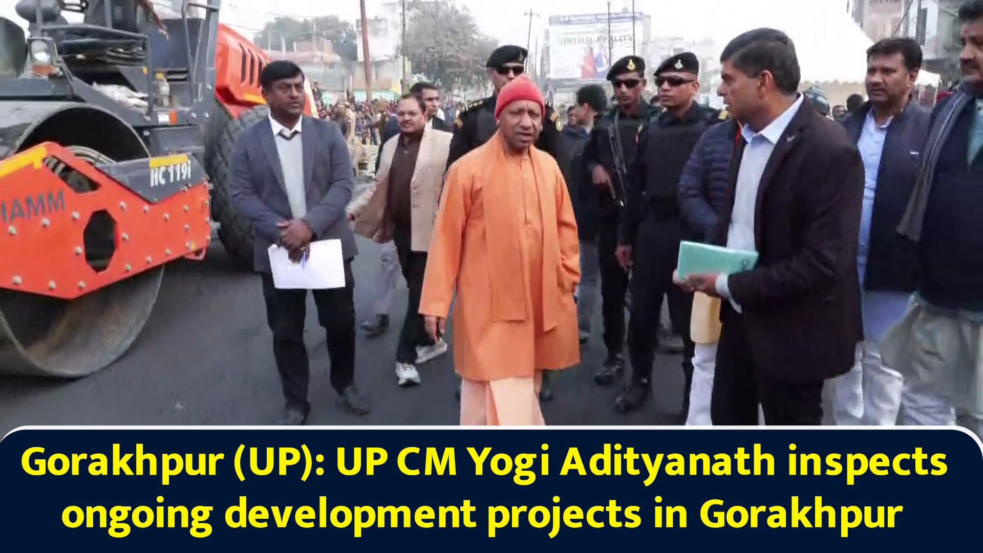 UP CM Yogi Adityanath inspects ongoing development projects in Gorakhpur