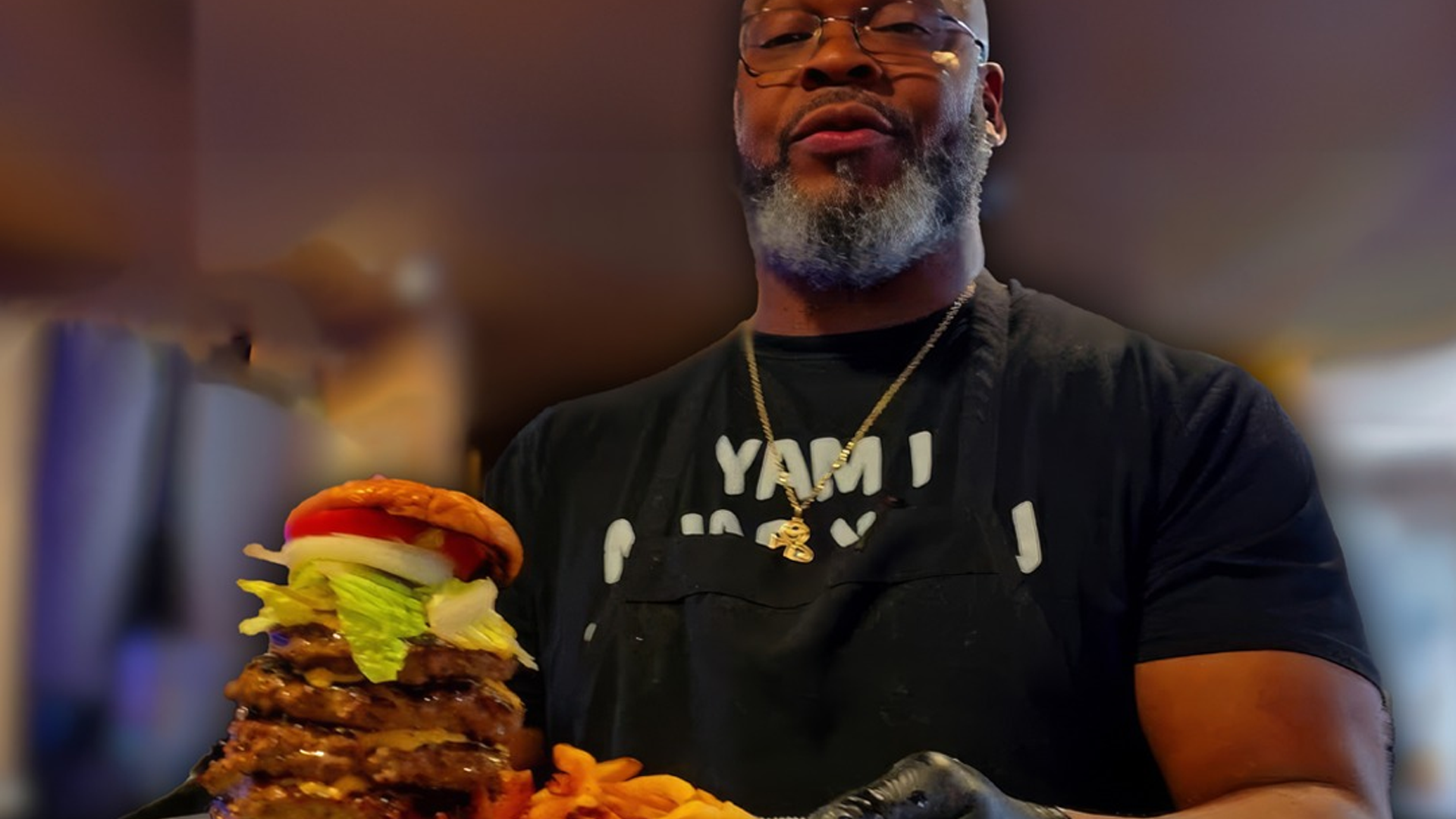 Burger speed challenge at Big Ed’s BBQ