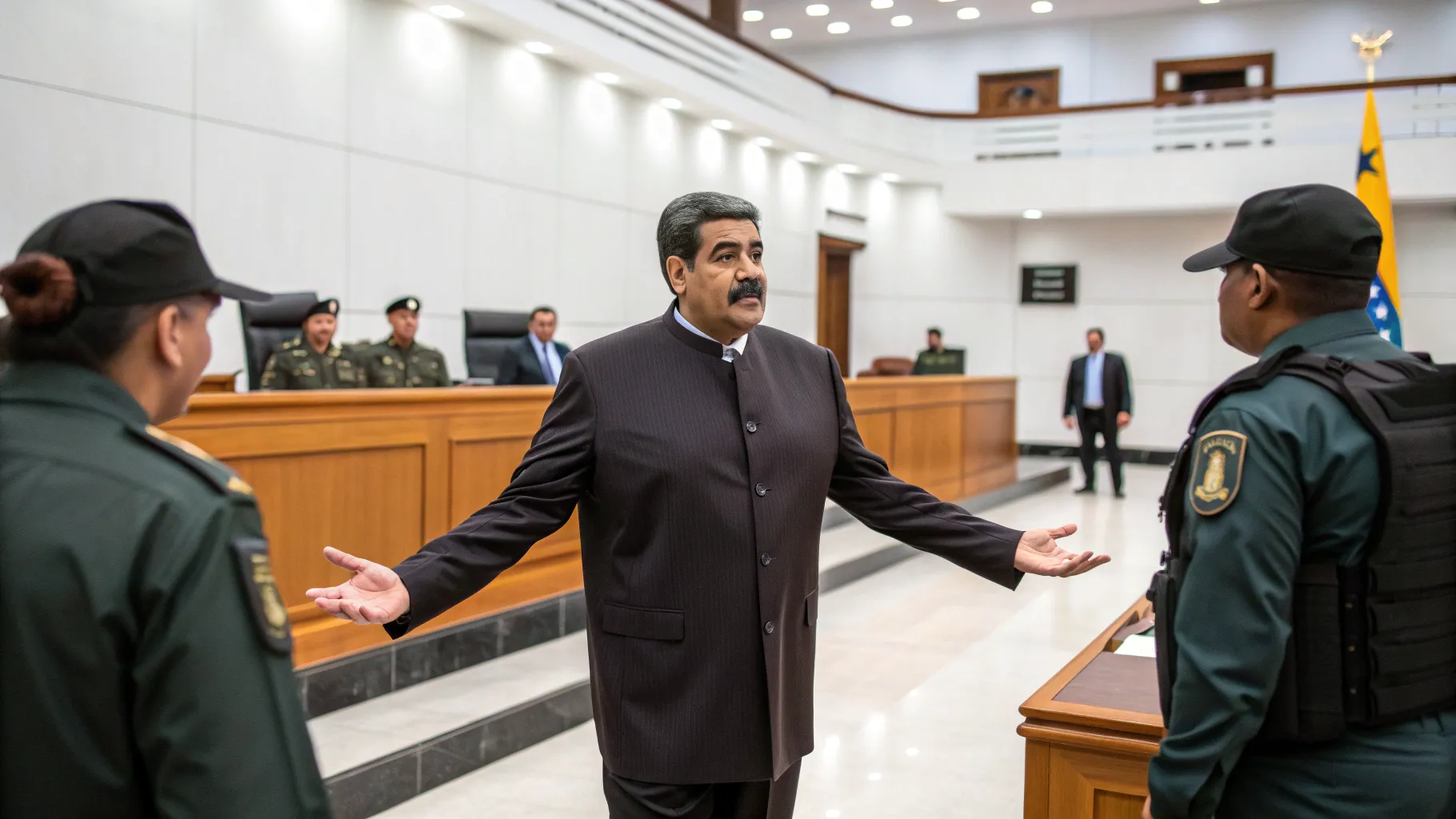 Maduro arraigned, declares innocence and legitimacy