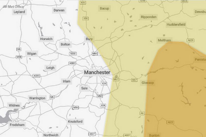 Snow warning issued for parts of Greater Manchester ahead of arrival of ...