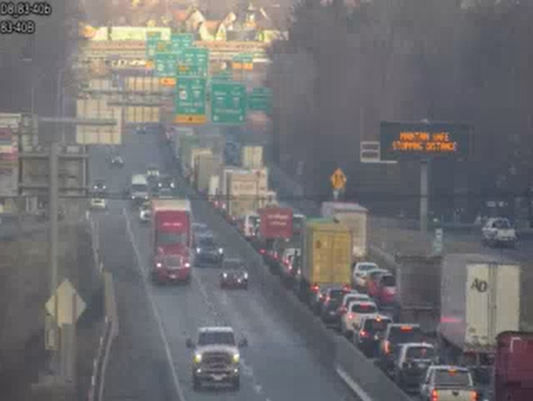 Traffic crawling on major routes in several counties due to Route 581 crash