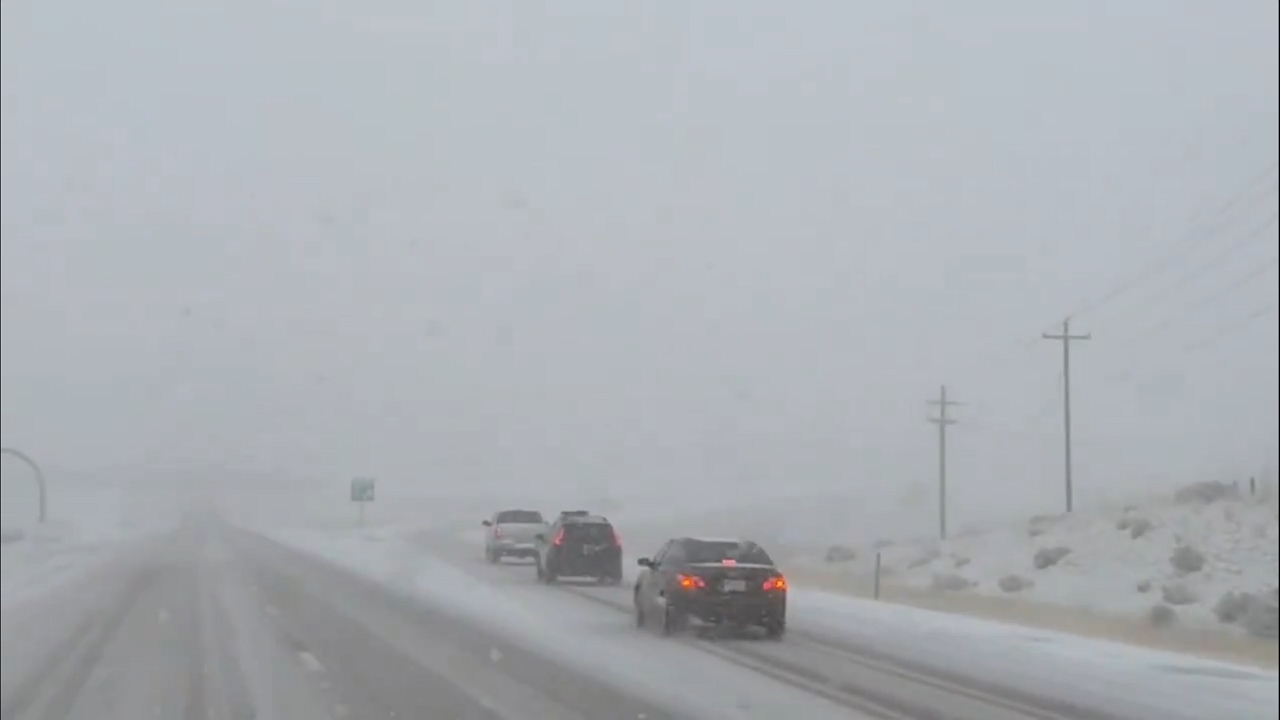 Blowing snow creates hazardous driving on US-40 near Parleys Summit in ...