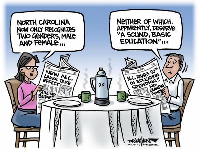 Draughon draws: Two genders, but no 'sound, basic education' for NC