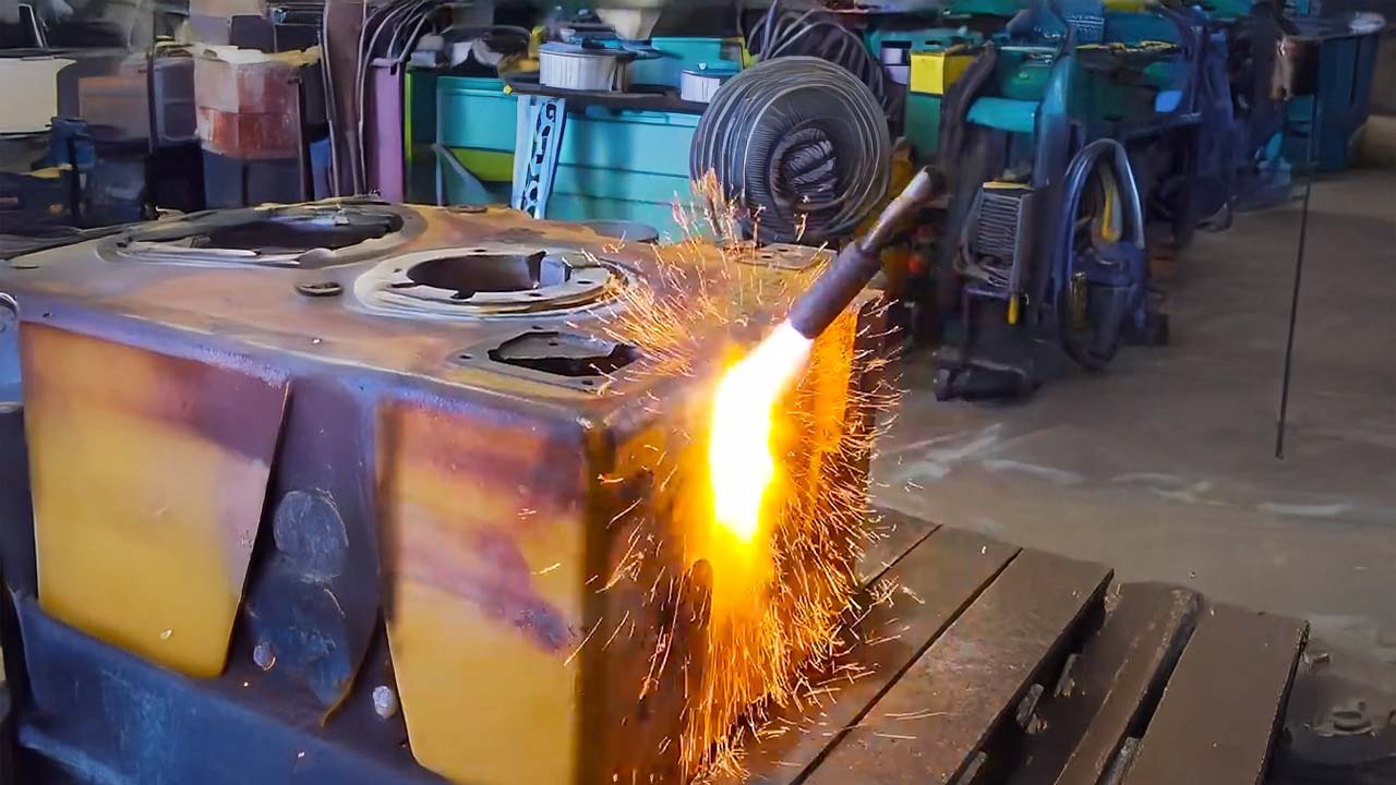 Can a cracked cast iron part be repaired?