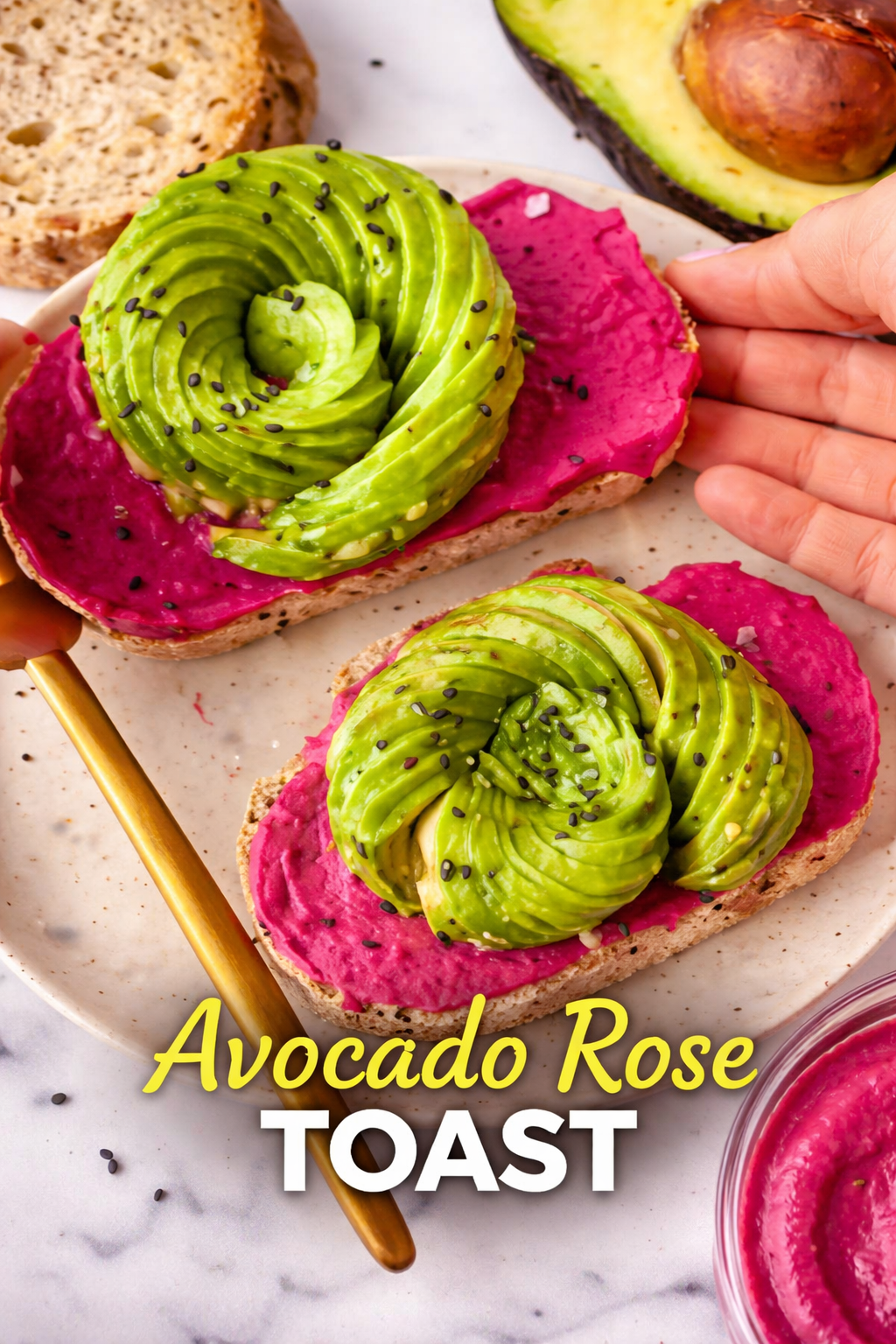 Avocado rose toast tutorial