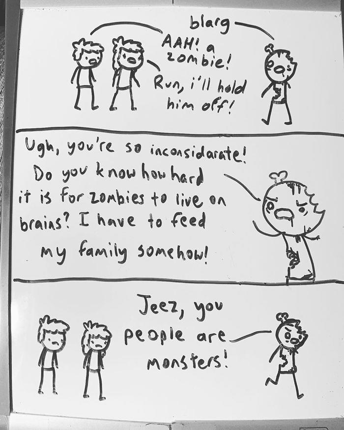 Dad finds his 14-year-old’s comics funny so he decides to post them ...