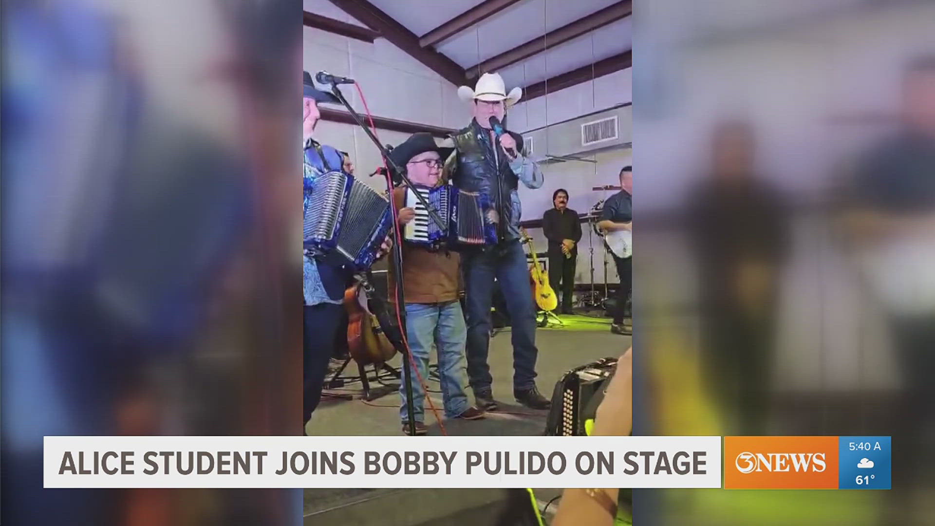 Alice student joins Bobby Pulido on stage