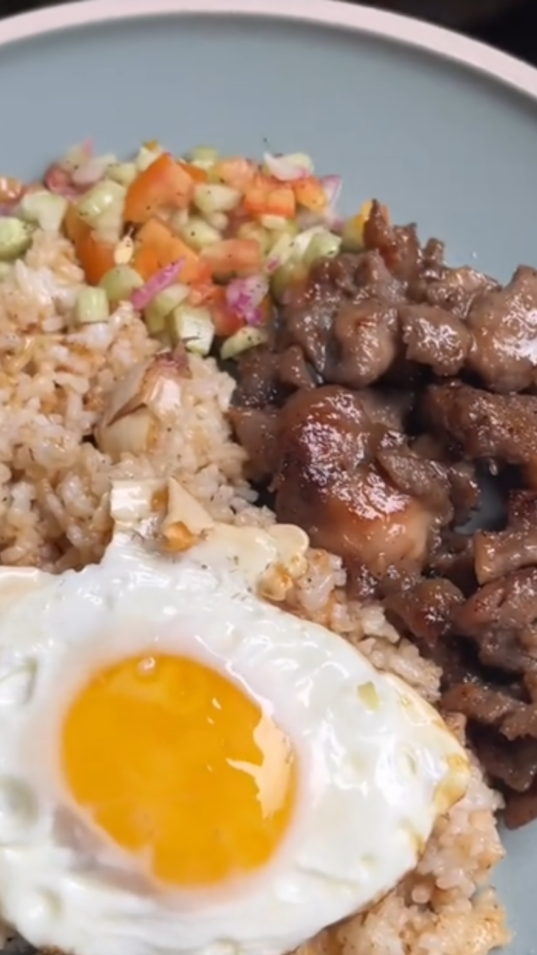 Our morning feast: Tapsilog Filipino breakfast
