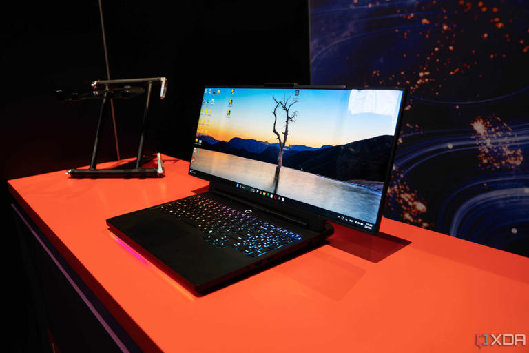 Lenovo has a gaming laptop concept with an ultra-wide rollable display