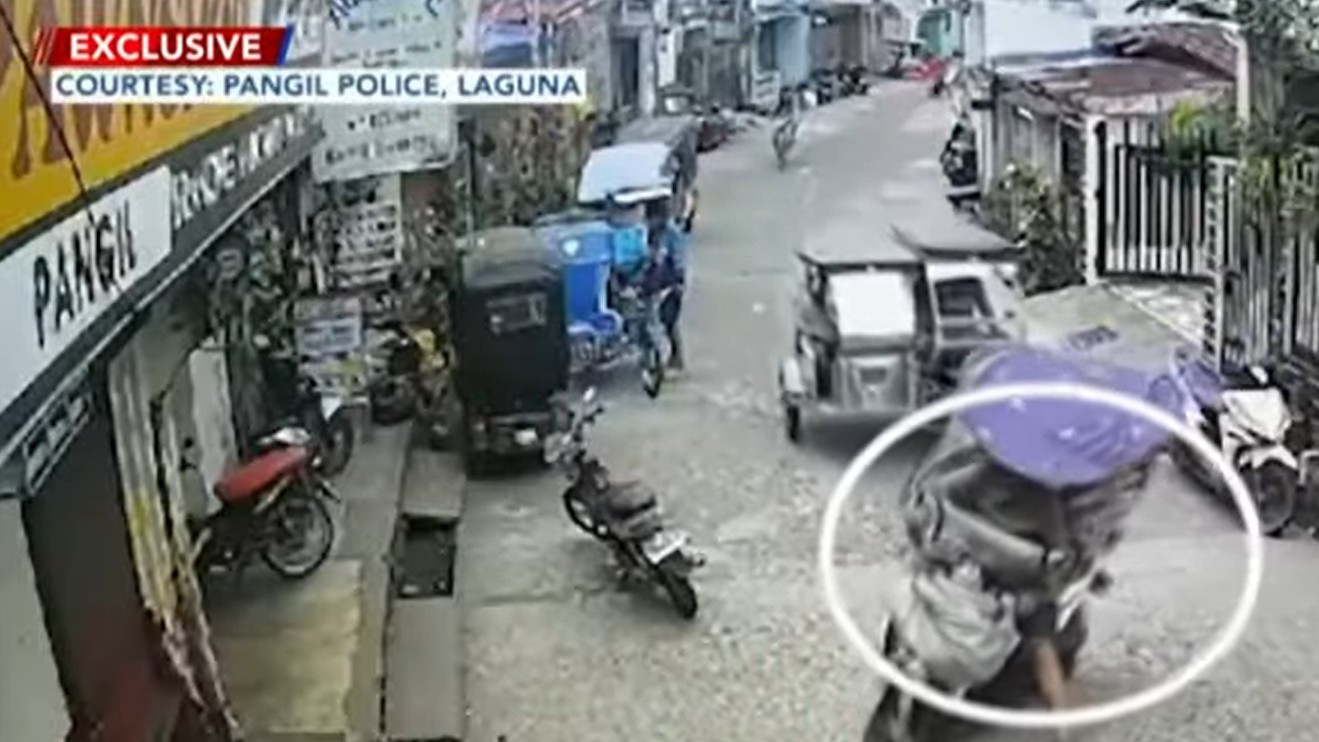 Man steals delivery motorcycle in Laguna, gives parcels to kids