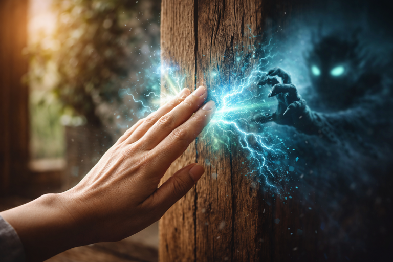 Why do we say 'touch wood'? How does wood keep a person safe from evil eye